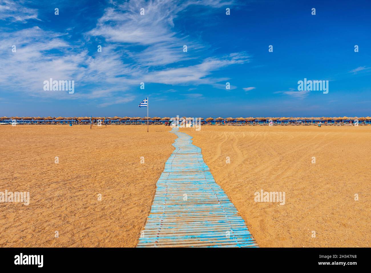 Wooden path access in sand dune beach. Sea sand dunes with path beach ...