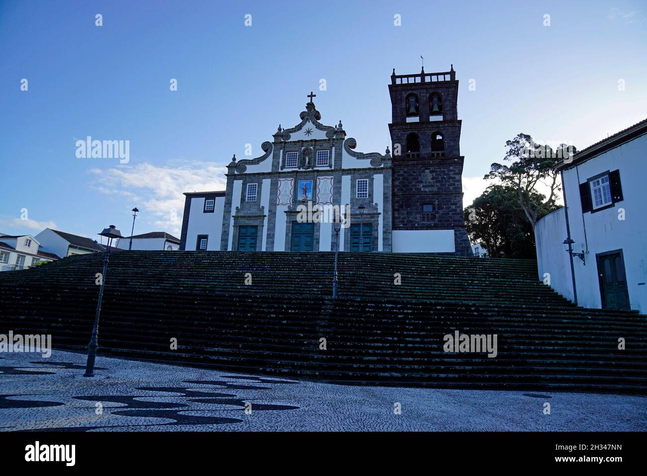 traditional church on the azores island sao miguel Stock Photo - Alamy