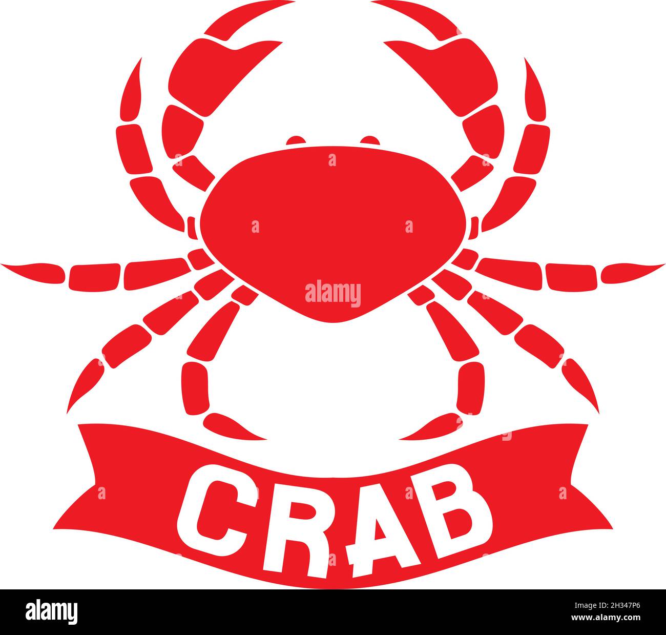 Crab label (symbol) vector illustration Stock Vector Image & Art - Alamy