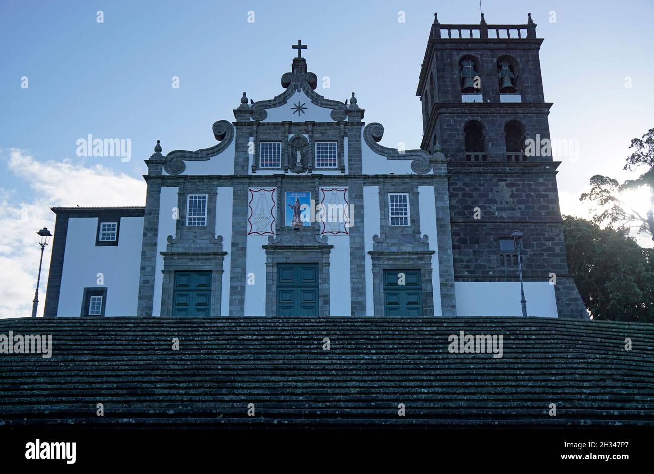 traditional church on the azores island sao miguel Stock Photo - Alamy