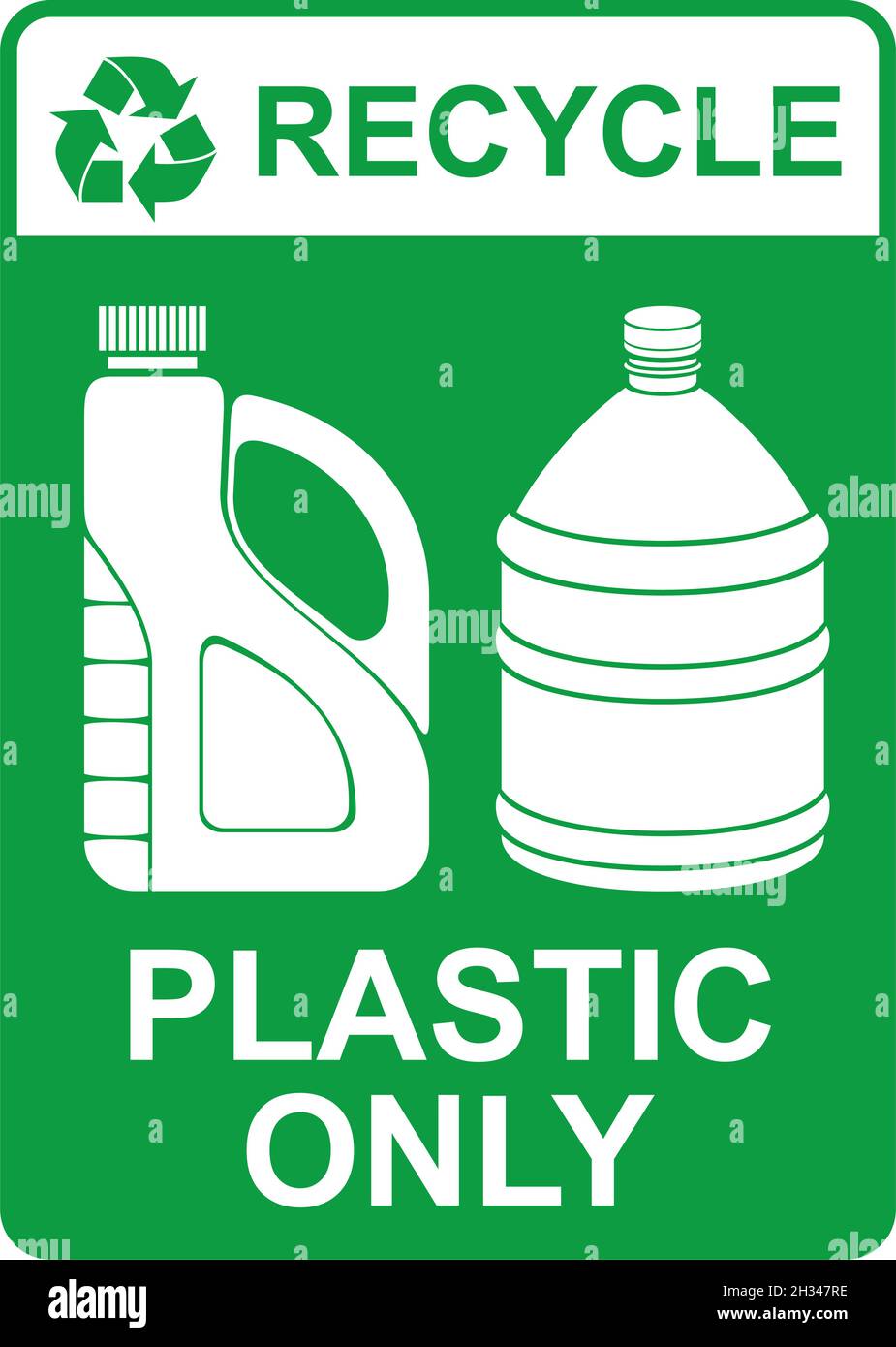 Recycle vector sign - plastic only vector illistration Stock Vector ...