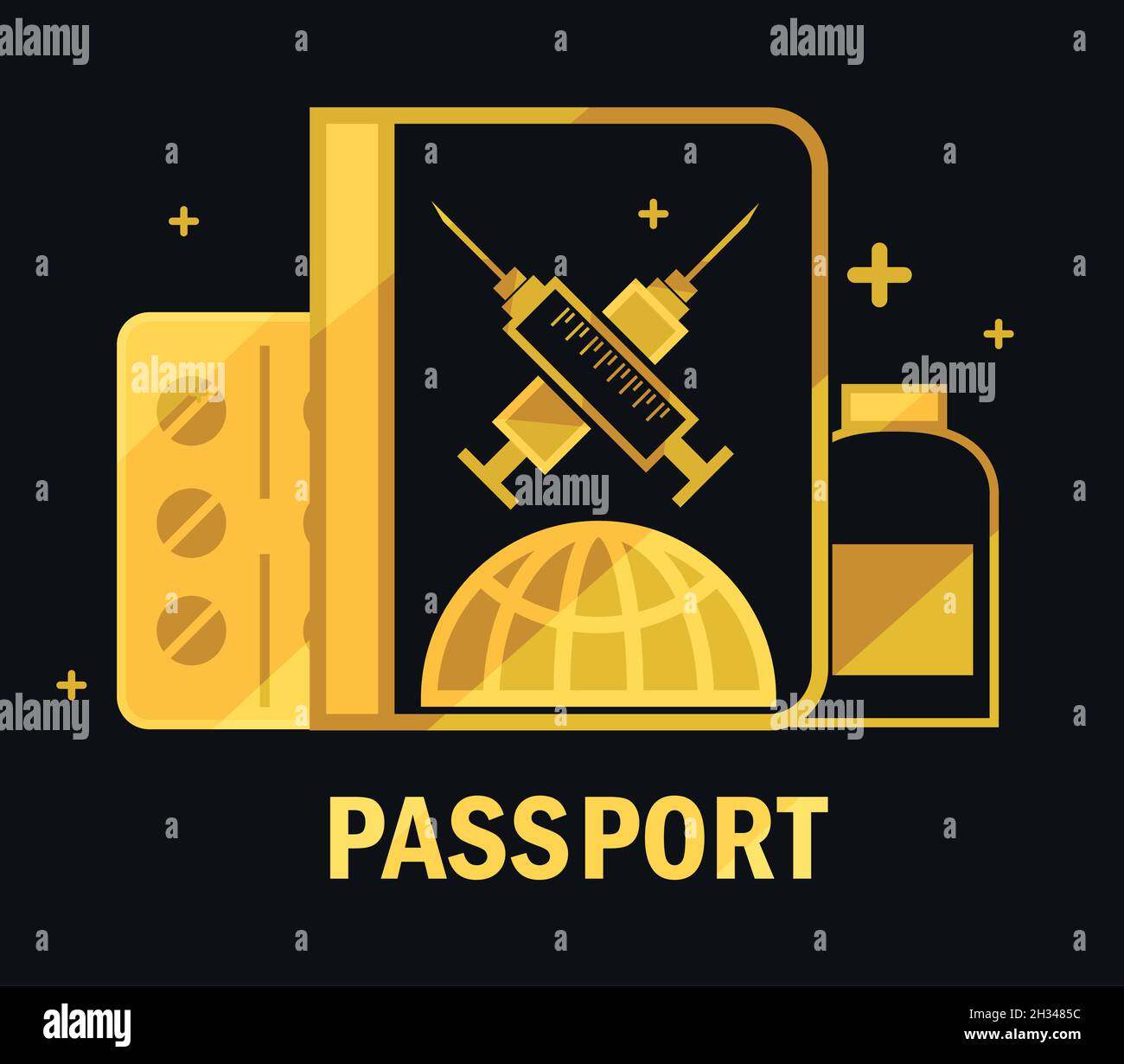 medical passport vaccination Stock Vector Image & Art - Alamy