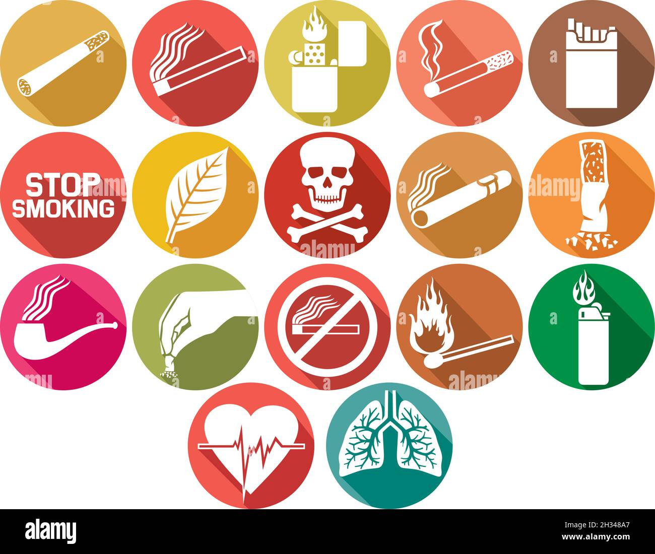 Smoke warning icons hi-res stock photography and images - Alamy