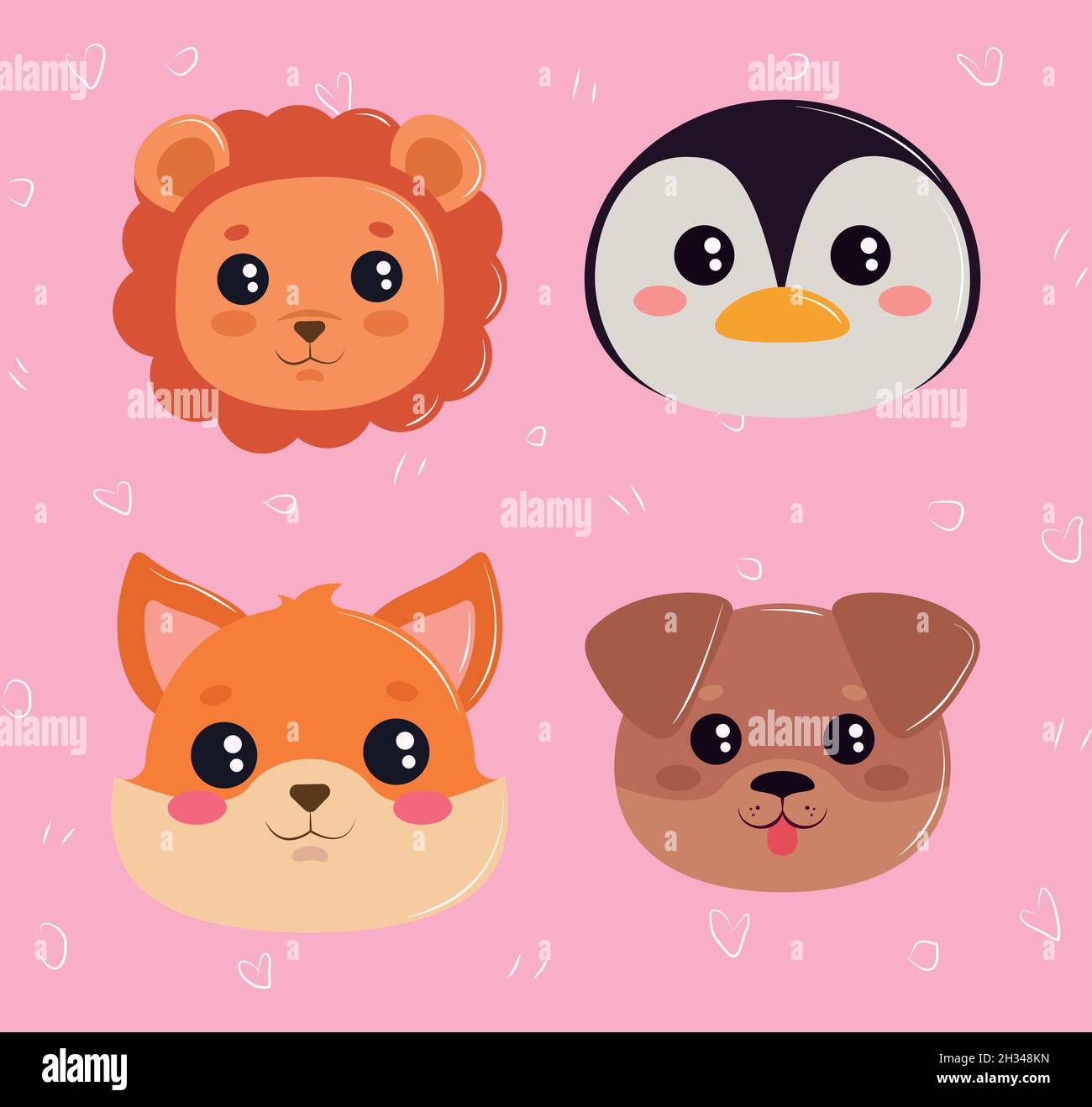 kawaii cute animals Stock Vector Image & Art - Alamy
