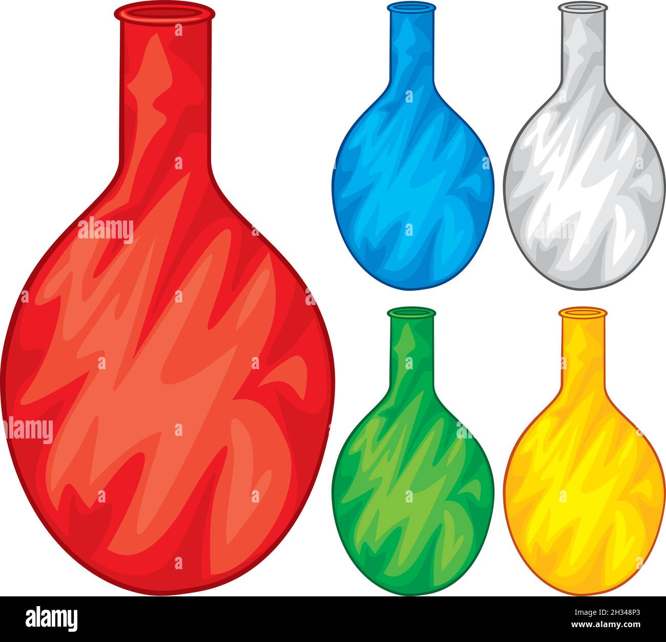 Deflated (empty) balloons vector illustration Stock Vector Image & Art ...