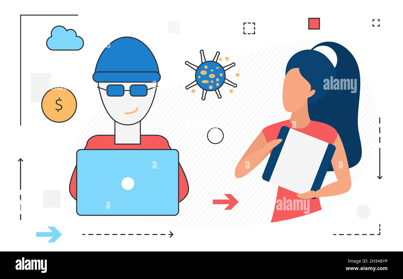 Software extortion Stock Vector Images - Alamy