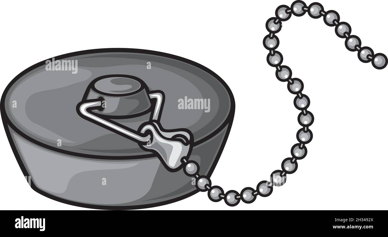 Bathroom plug with chain vector illustration Stock Vector Image & Art ...