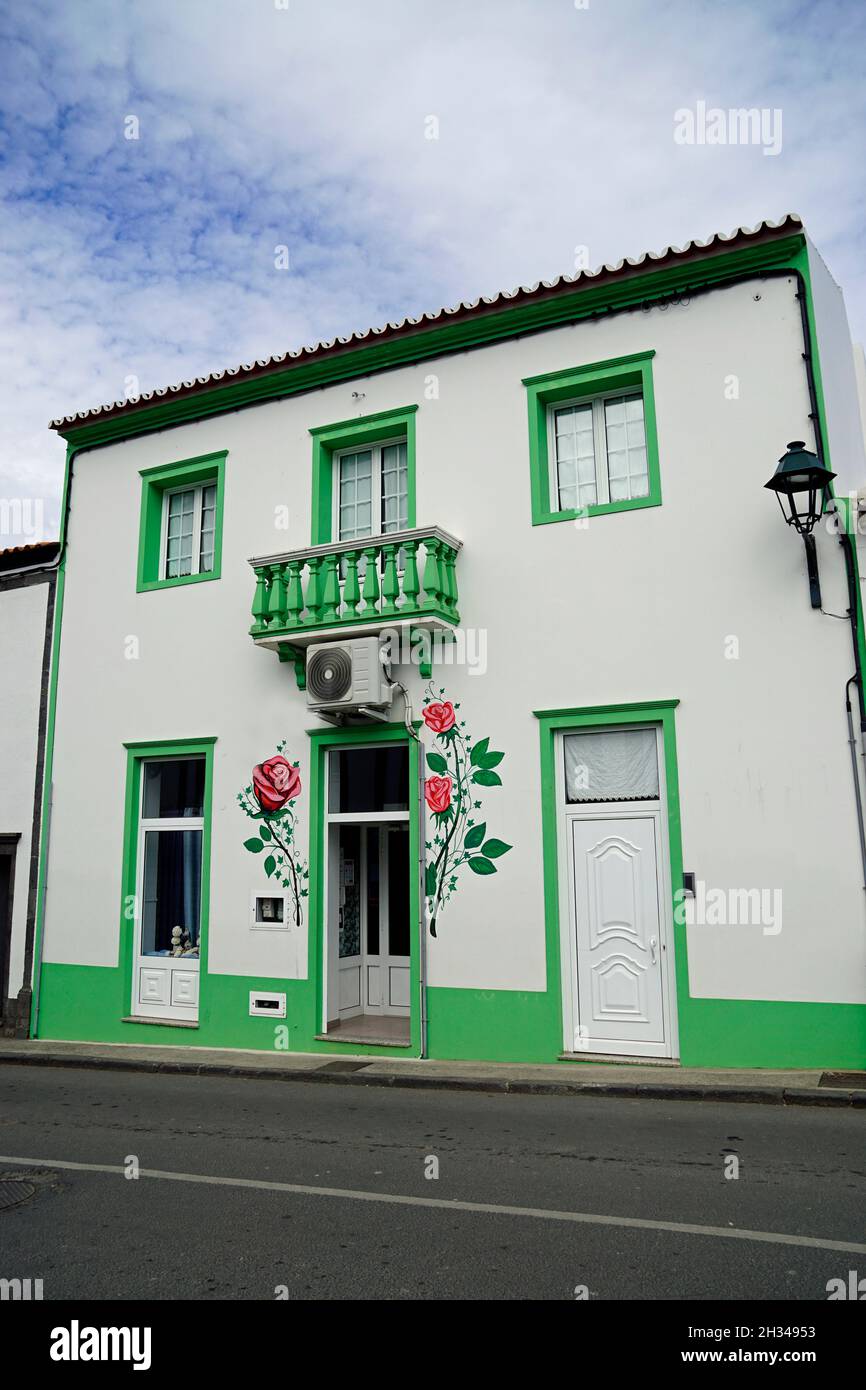 typical building on the azores island sao miguel Stock Photo - Alamy