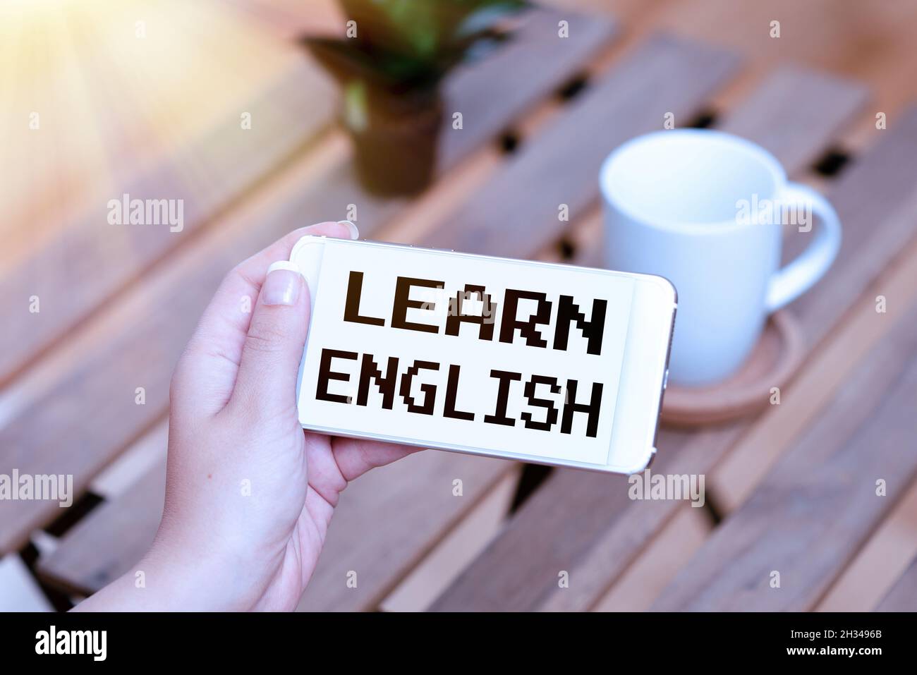 Writing displaying text Learn English. Concept meaning gain acquire ... Writing displaying text Learn English. Concept meaning gain acquire ...