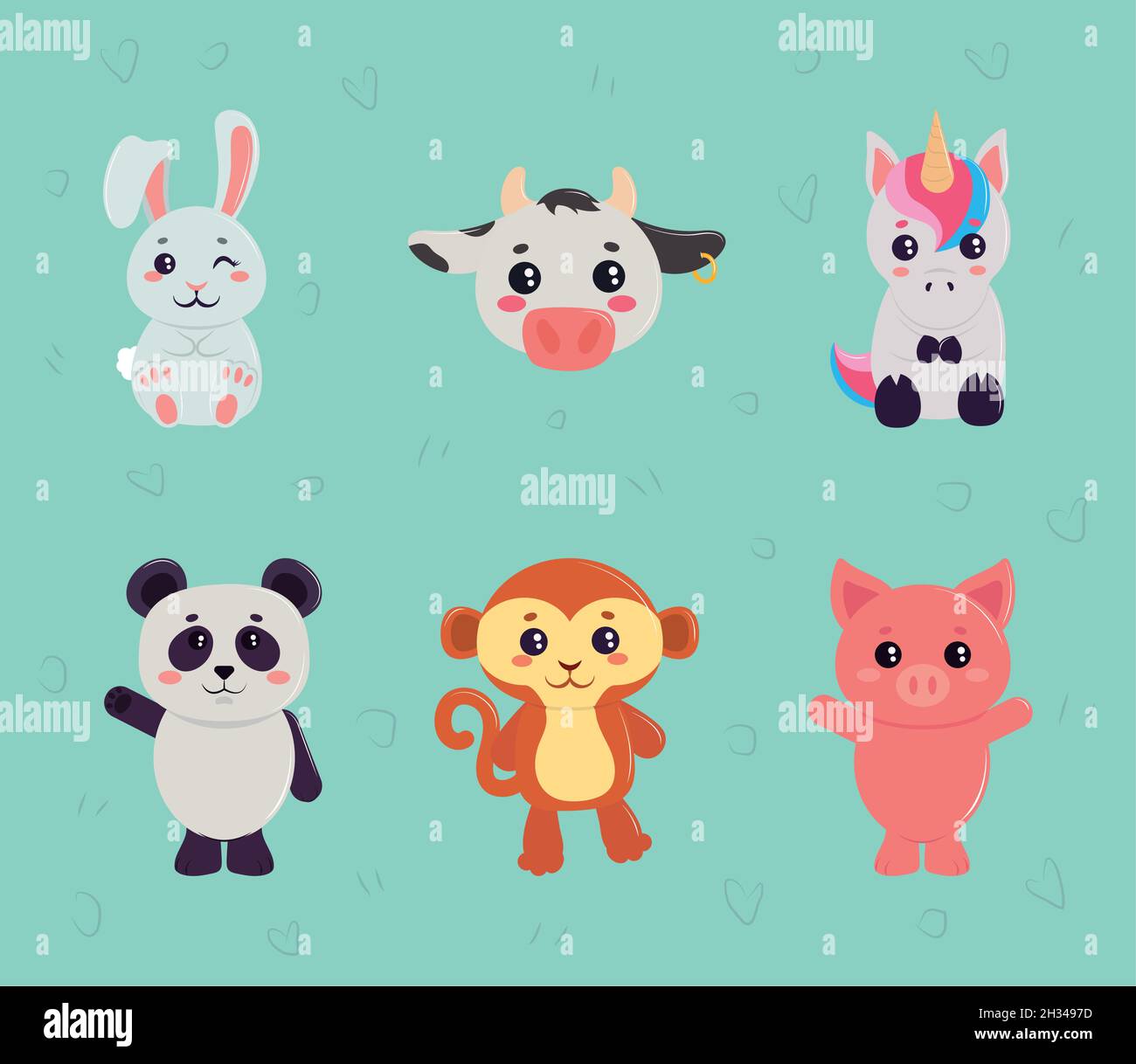 little animals kawaii Stock Vector Image & Art - Alamy