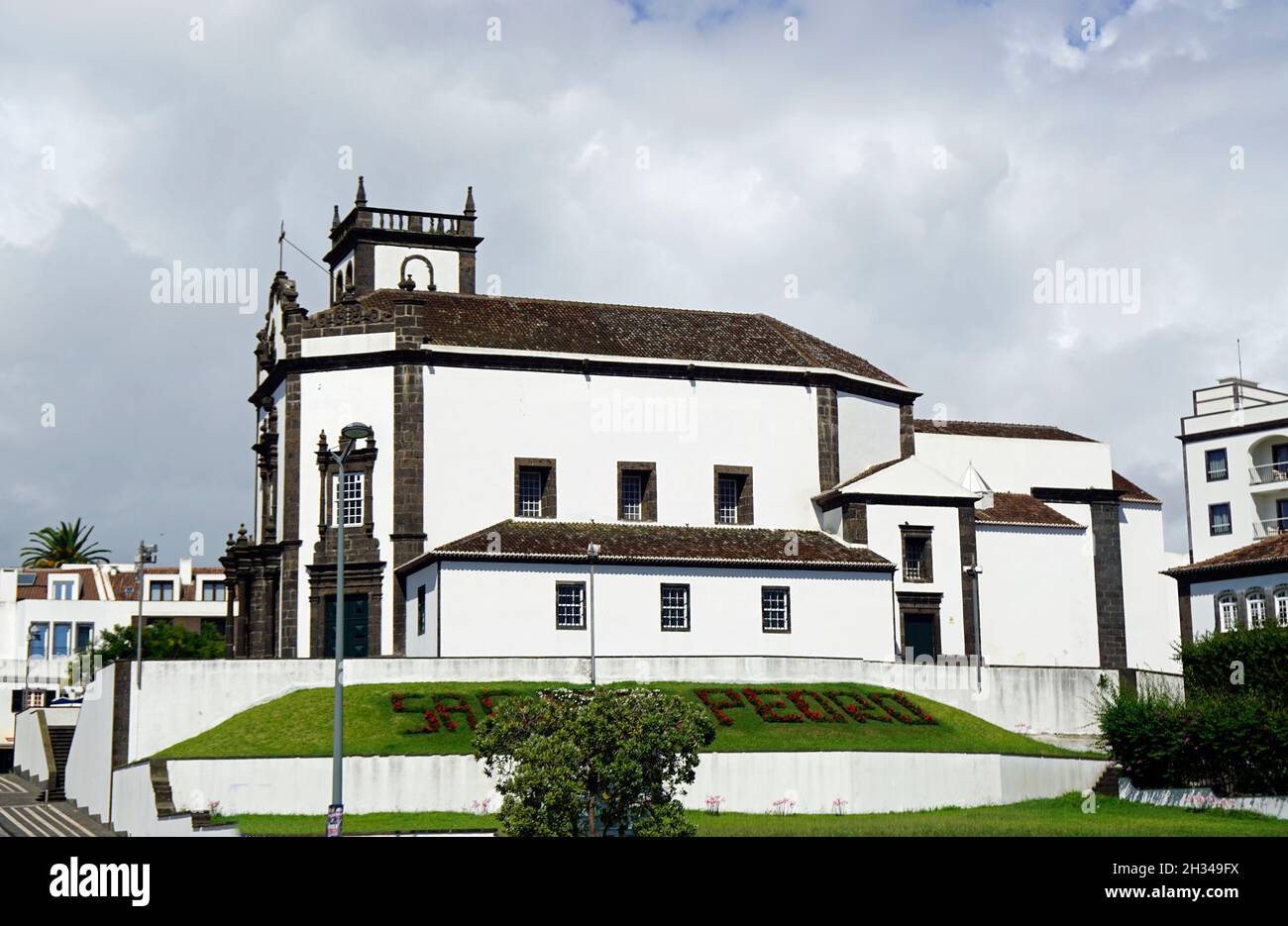 church of ponta delgada on the azores Stock Photo - Alamy
