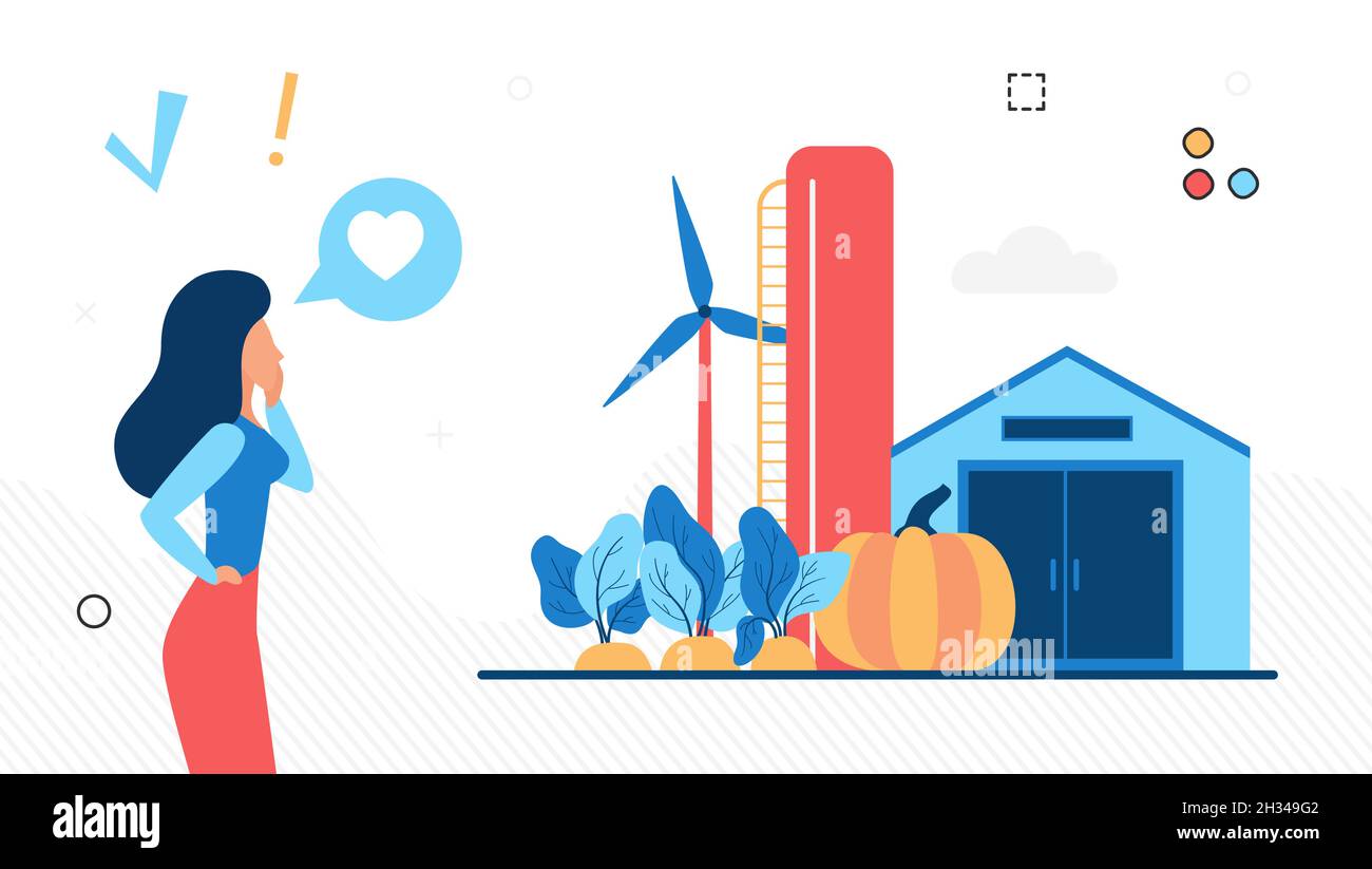 Farm for growing eco vegetables, taking care of ecology and nature ...