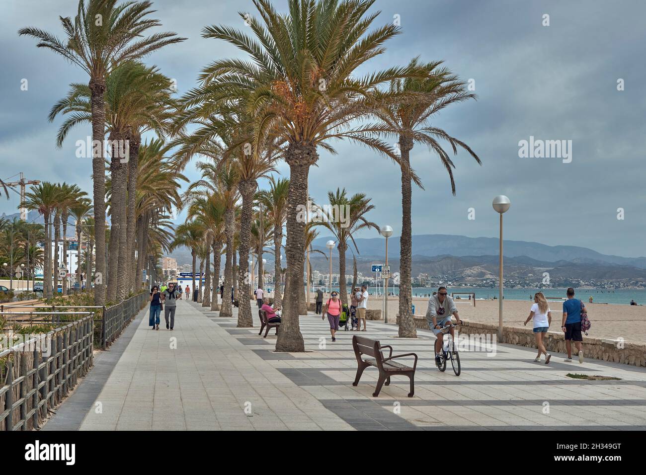 San Juan Beach located in the Spanish city of Alicante, Valencian ...