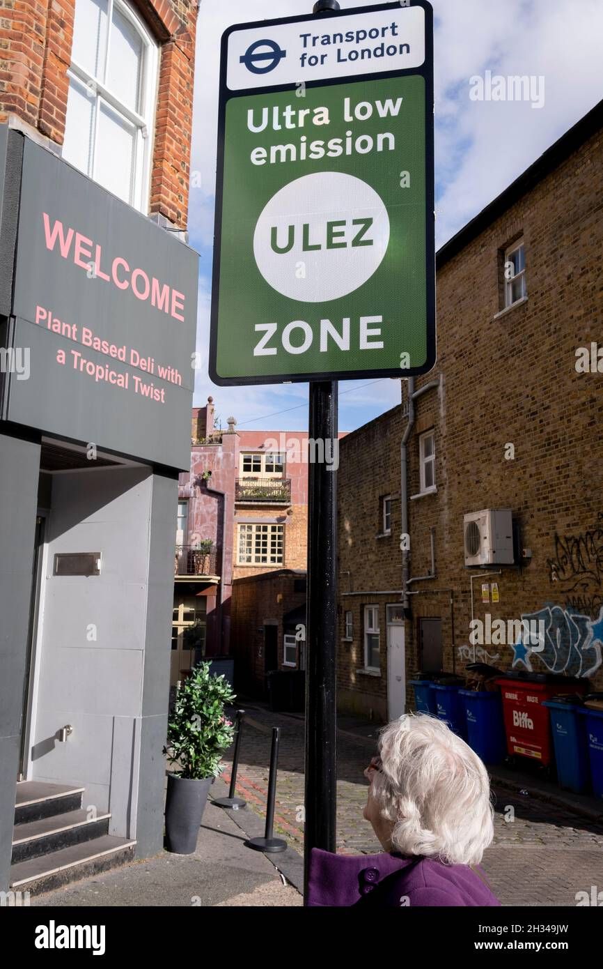 Transport for London's (TFL) new signposts for the new Ultra Low ...