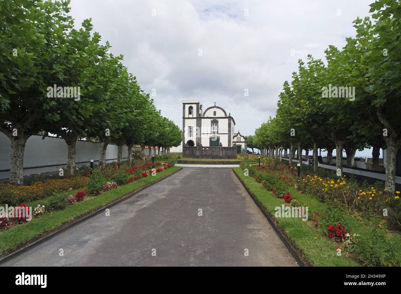 traditional church on the azores island sao miguel Stock Photo - Alamy