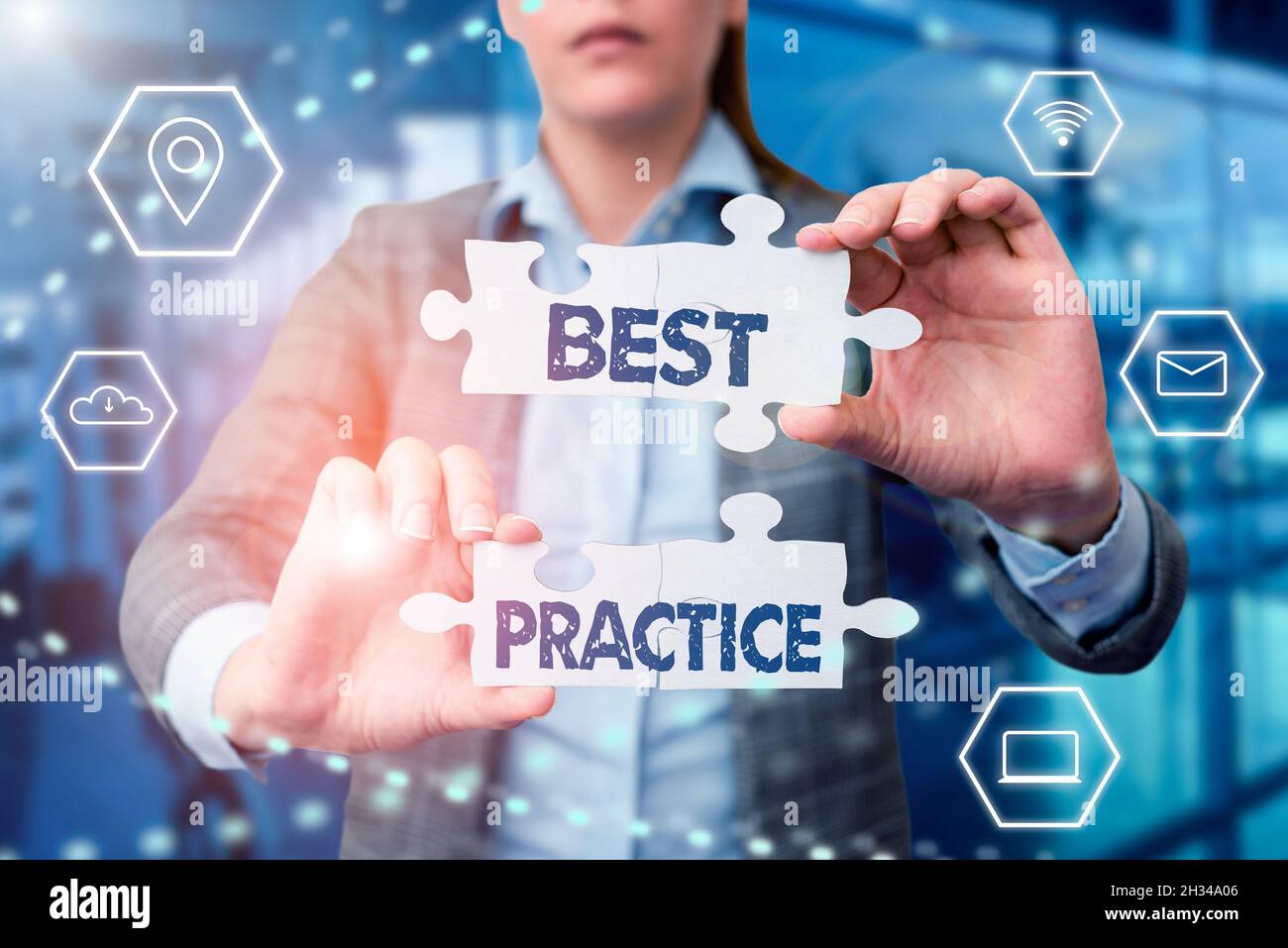 Hand writing sign Best Practice. Business showcase commercial ...