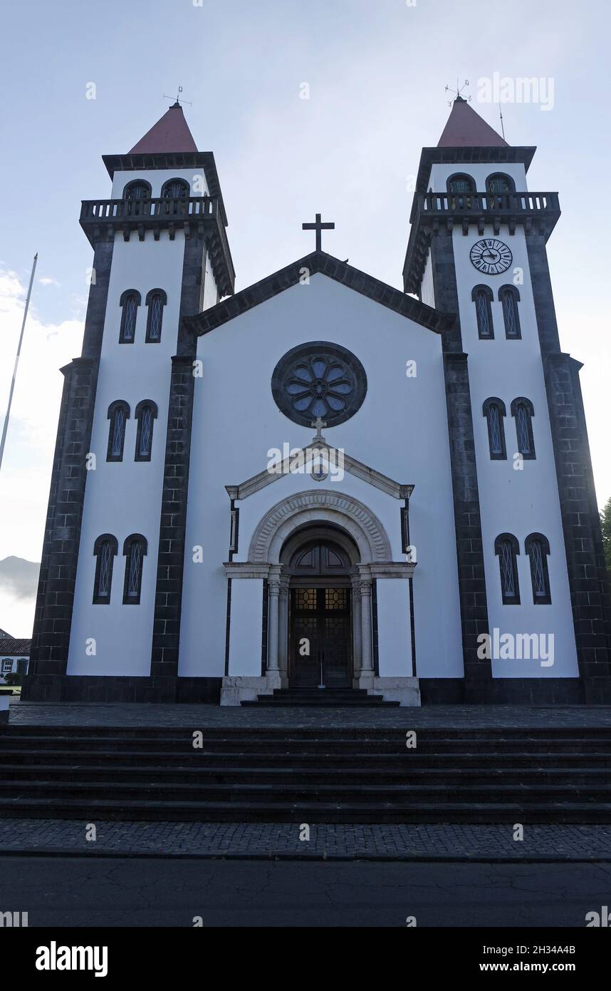 traditional church on the azores island sao miguel Stock Photo - Alamy