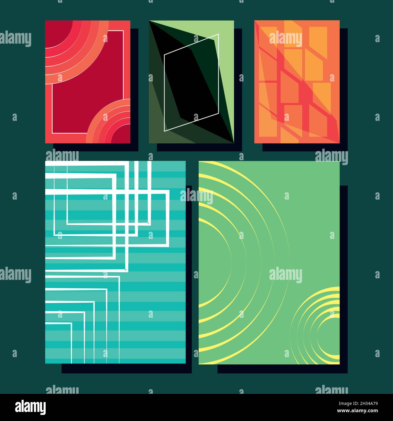 set icons abstract labels Stock Vector Image & Art - Alamy