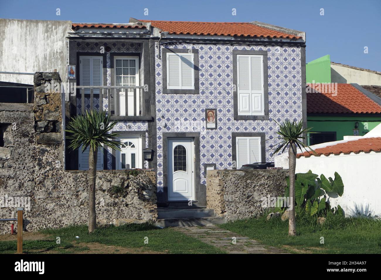 typical building on the azores island sao miguel Stock Photo - Alamy