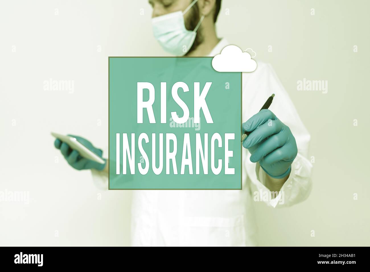 Text sign showing Risk Insurance. Business showcase The possibility of ...