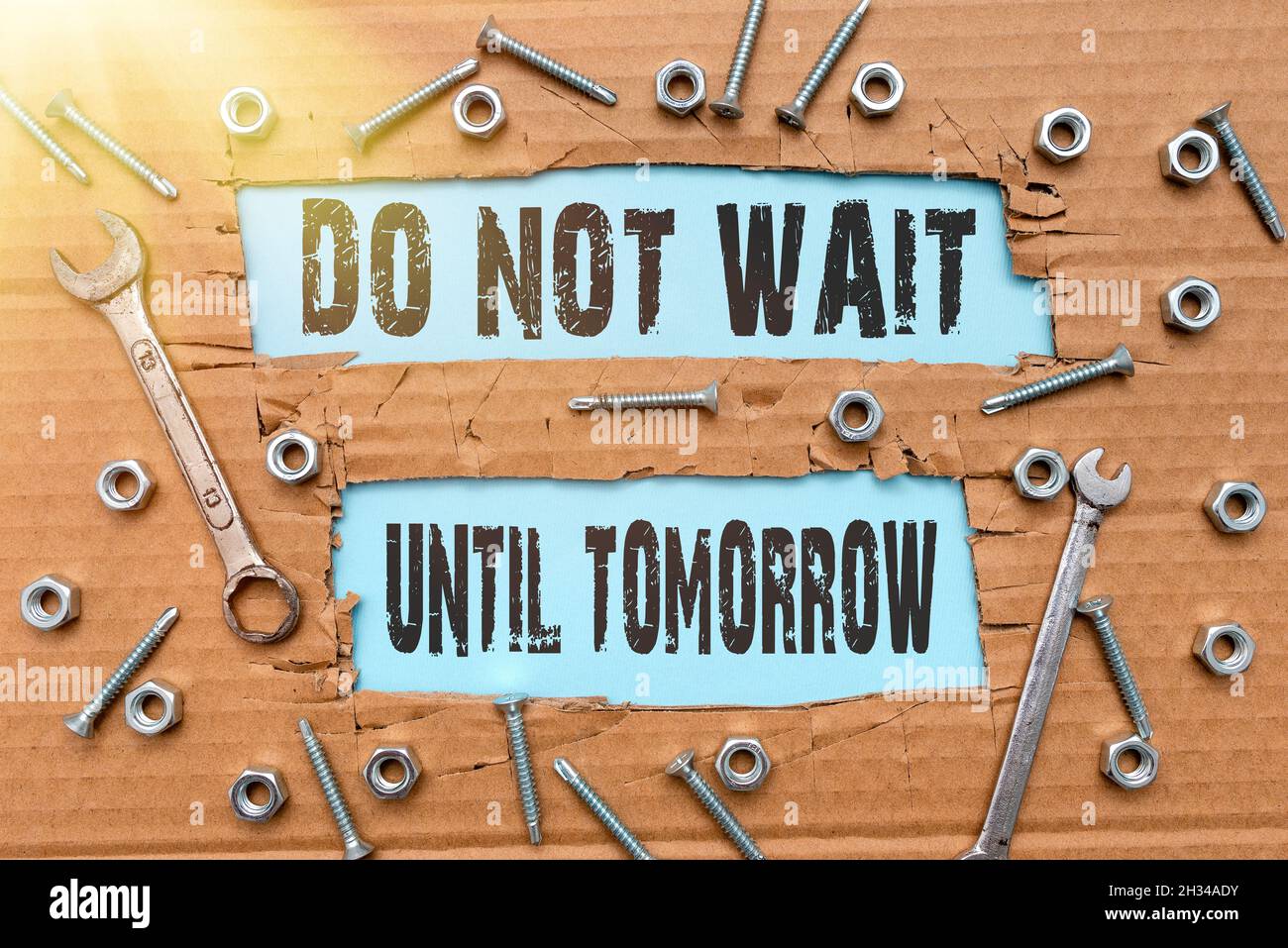Inspiration showing sign Do Not Wait Until Tomorrow. Internet Concept ...