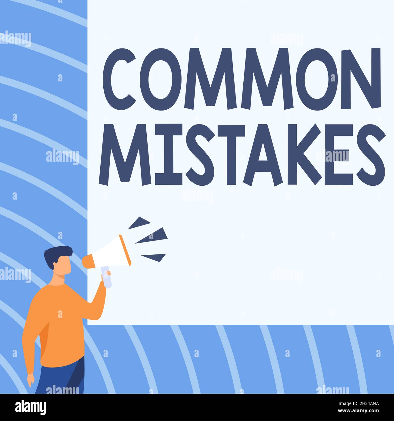 Text sign showing Common Mistakes. Business showcase actions that are ...