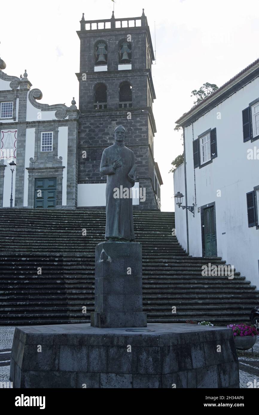 traditional church on the azores island sao miguel Stock Photo - Alamy