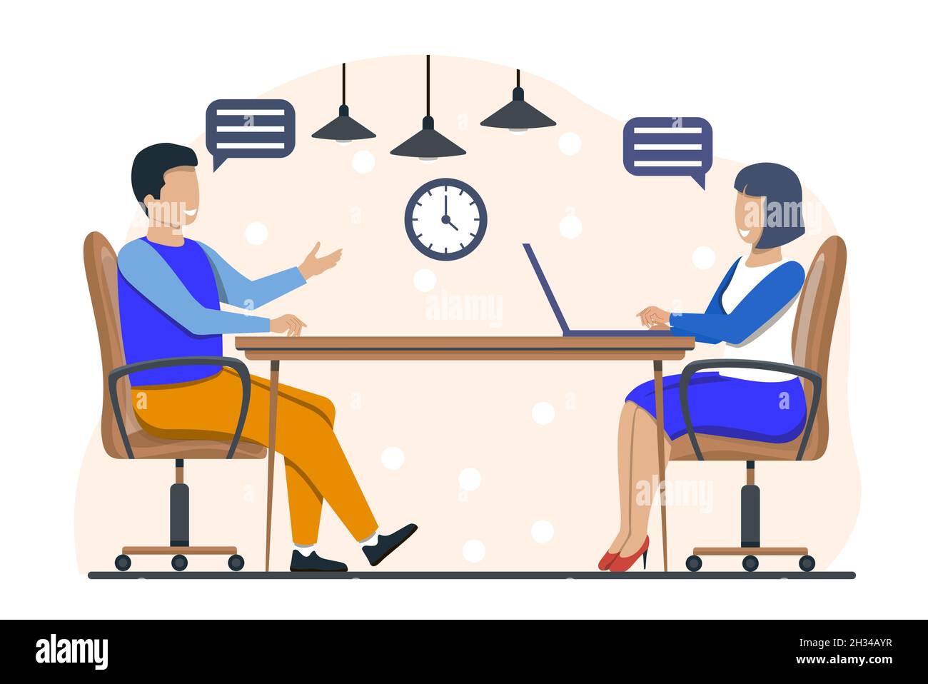 Interview two people male hi-res stock photography and images - Alamy
