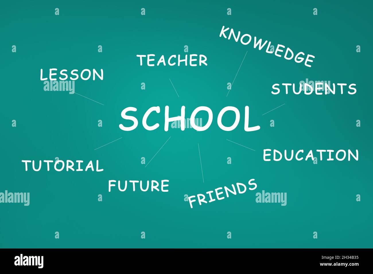 School word on green background. Education background Stock Photo - Alamy