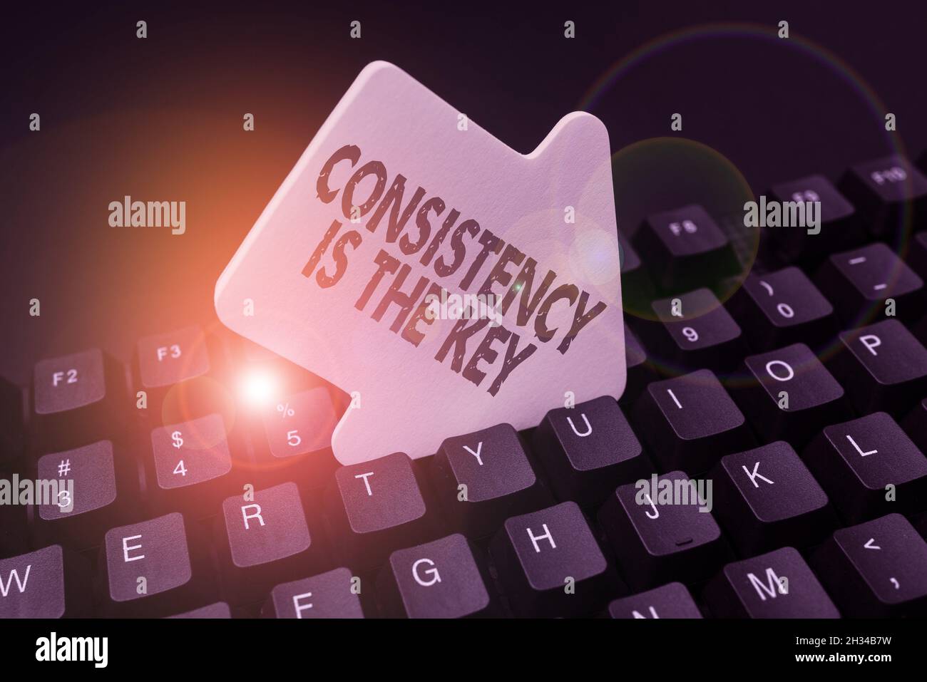 Handwriting text Consistency Is The Key. Conceptual photo by Breaking ...