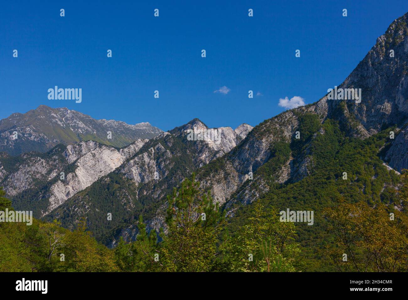 View of the Julian alps from the St. Agnese valley Stock Photo - Alamy