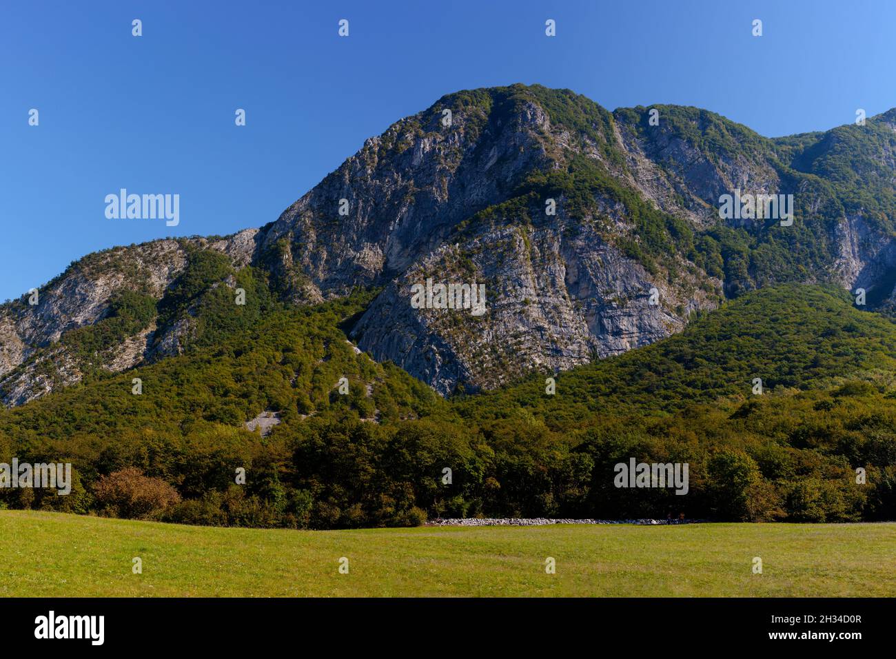 View of the Julian alps from the St. Agnese valley Stock Photo - Alamy