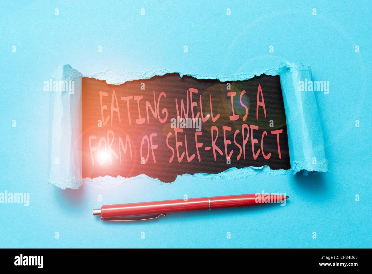 Handwriting text Eating Well Is A Form Of Self Respect. Business ...