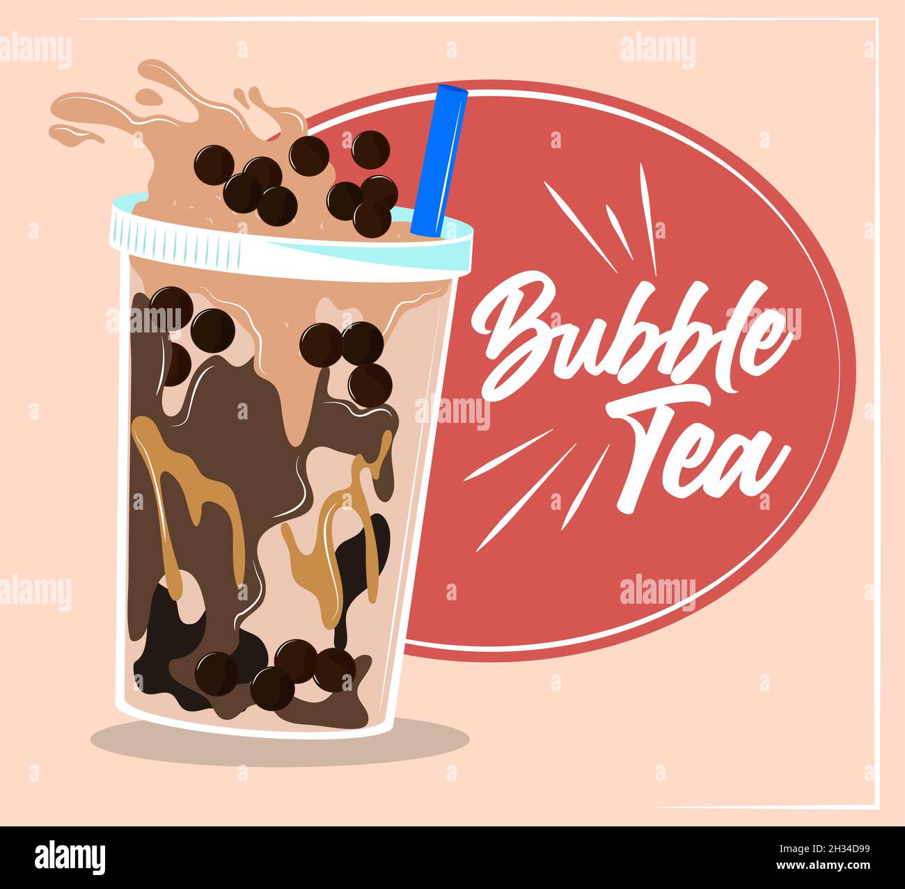 bubble tea advertising Stock Vector Image & Art - Alamy