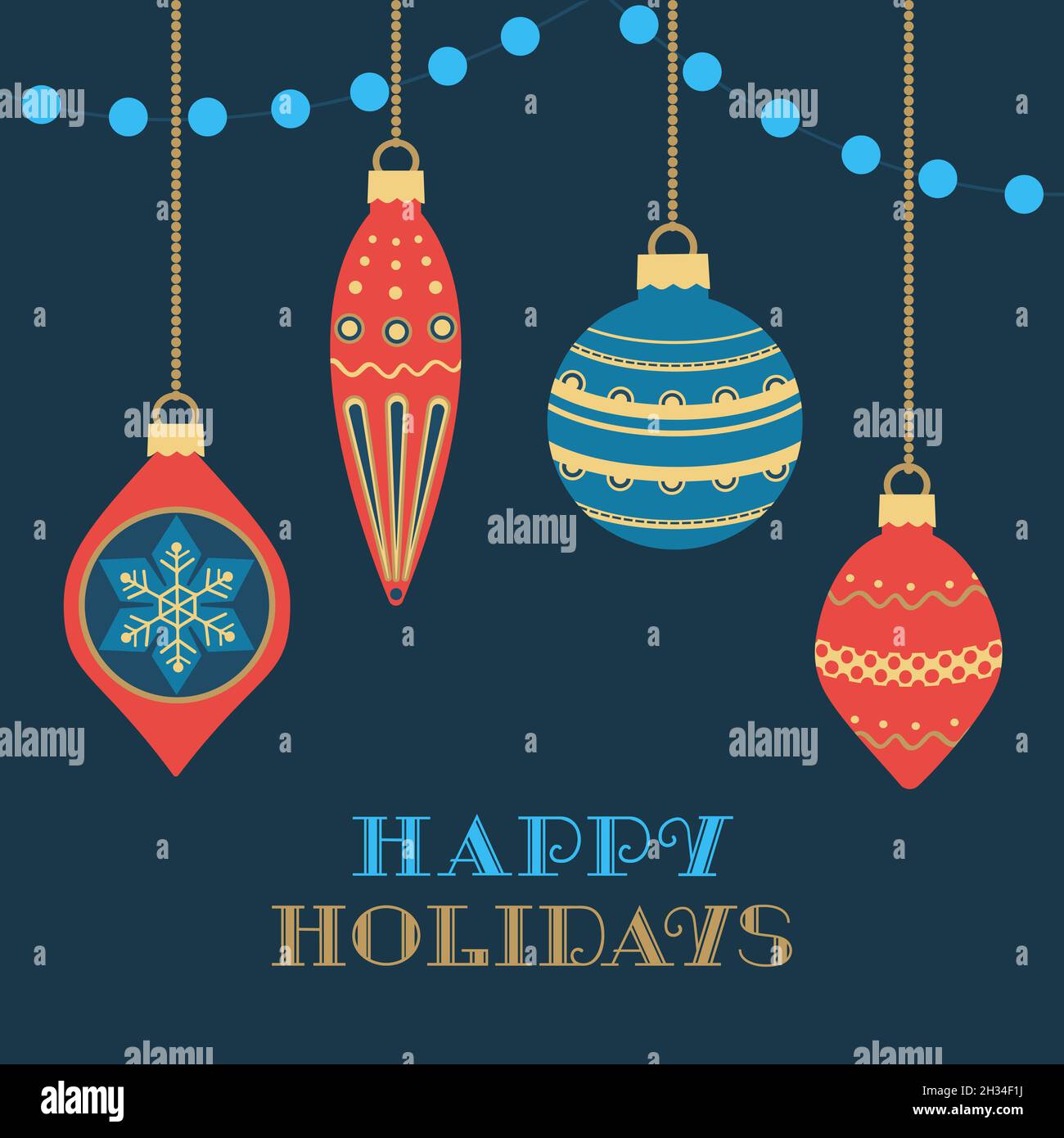 Happy holidays fancy vector greeting typography poster Stock Vector ...