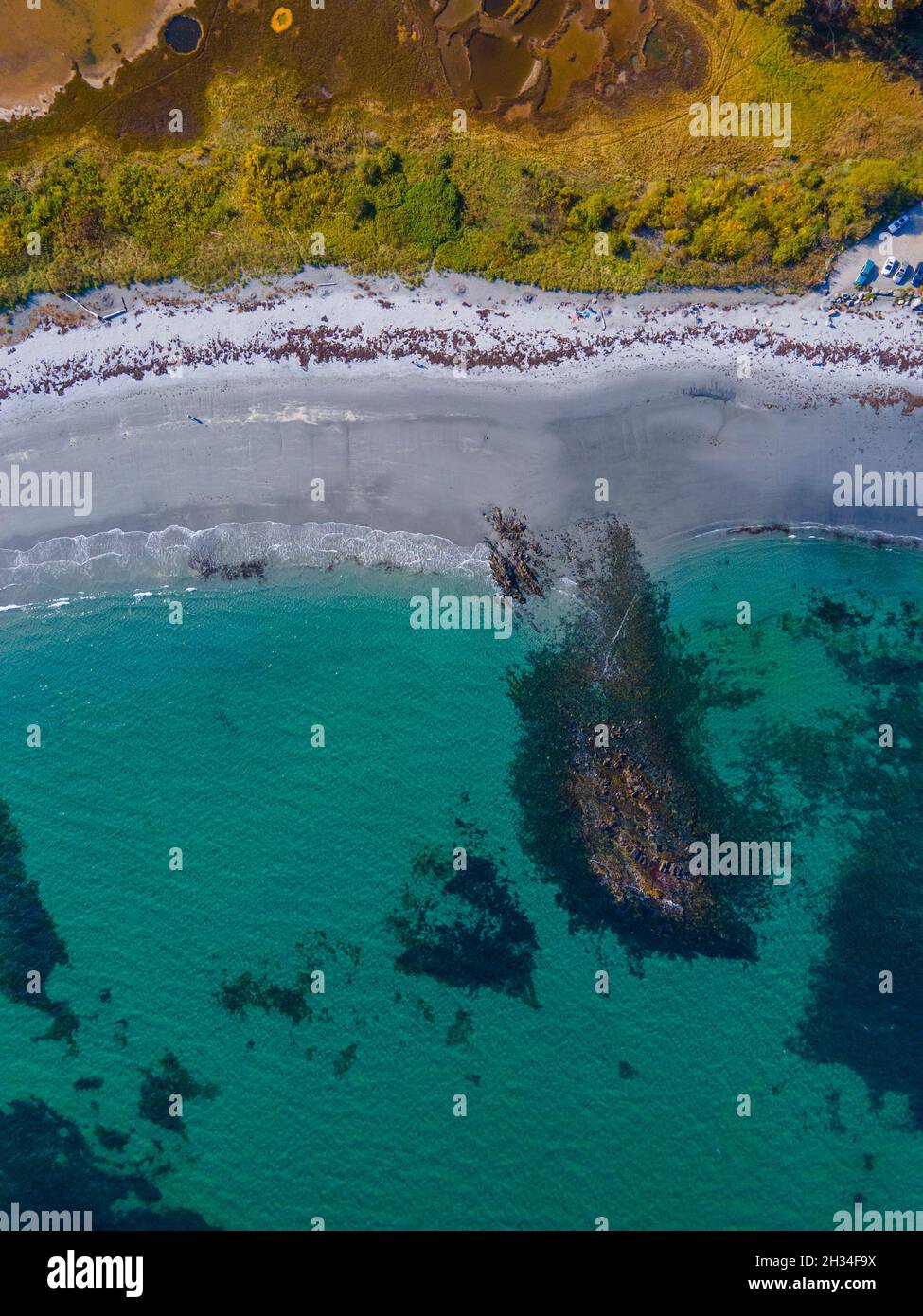 Crescent Beach top view next to Seapoint on Gerrish Island in Kittery ...
