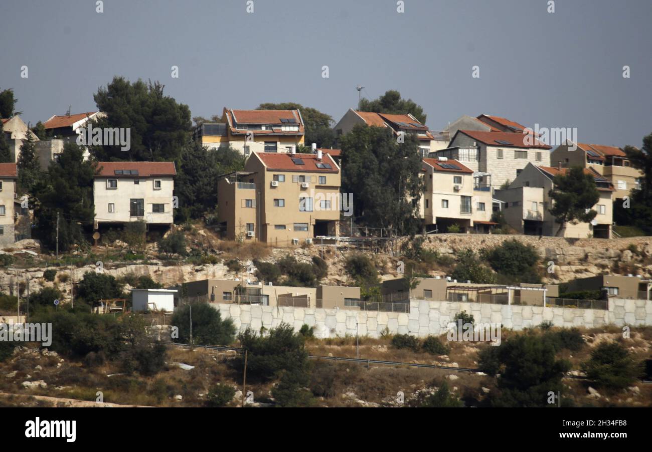 A view of the Jewish settlement of Elon Moreh after the Israeli ...