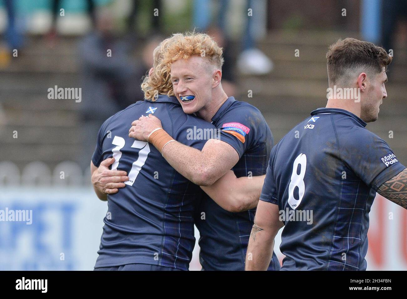 Featherstone, England - 24 October 2021 - Lachlan Walmsley celebrates ...
