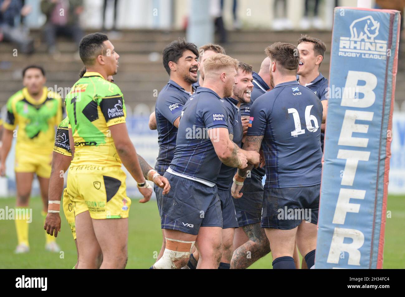 Featherstone, England - 24 October 2021 - Liam Hood of Scotland during ...