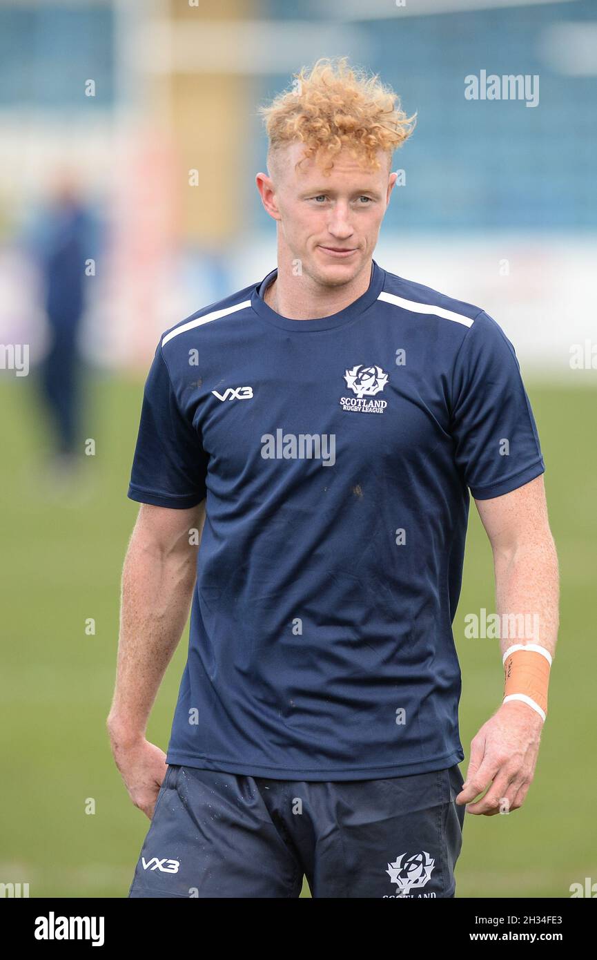 Featherstone, England - 24 October 2021 - Lachlan Walmsley of Scotland ...