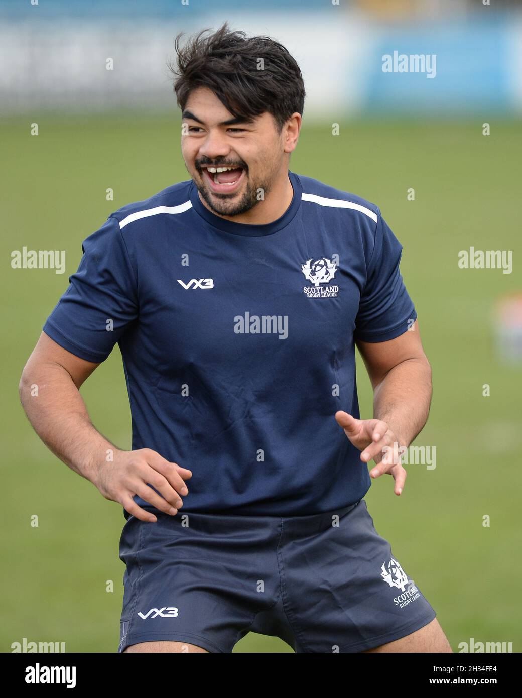 Featherstone, England - 24 October 2021 - James Bell of Scotland during ...