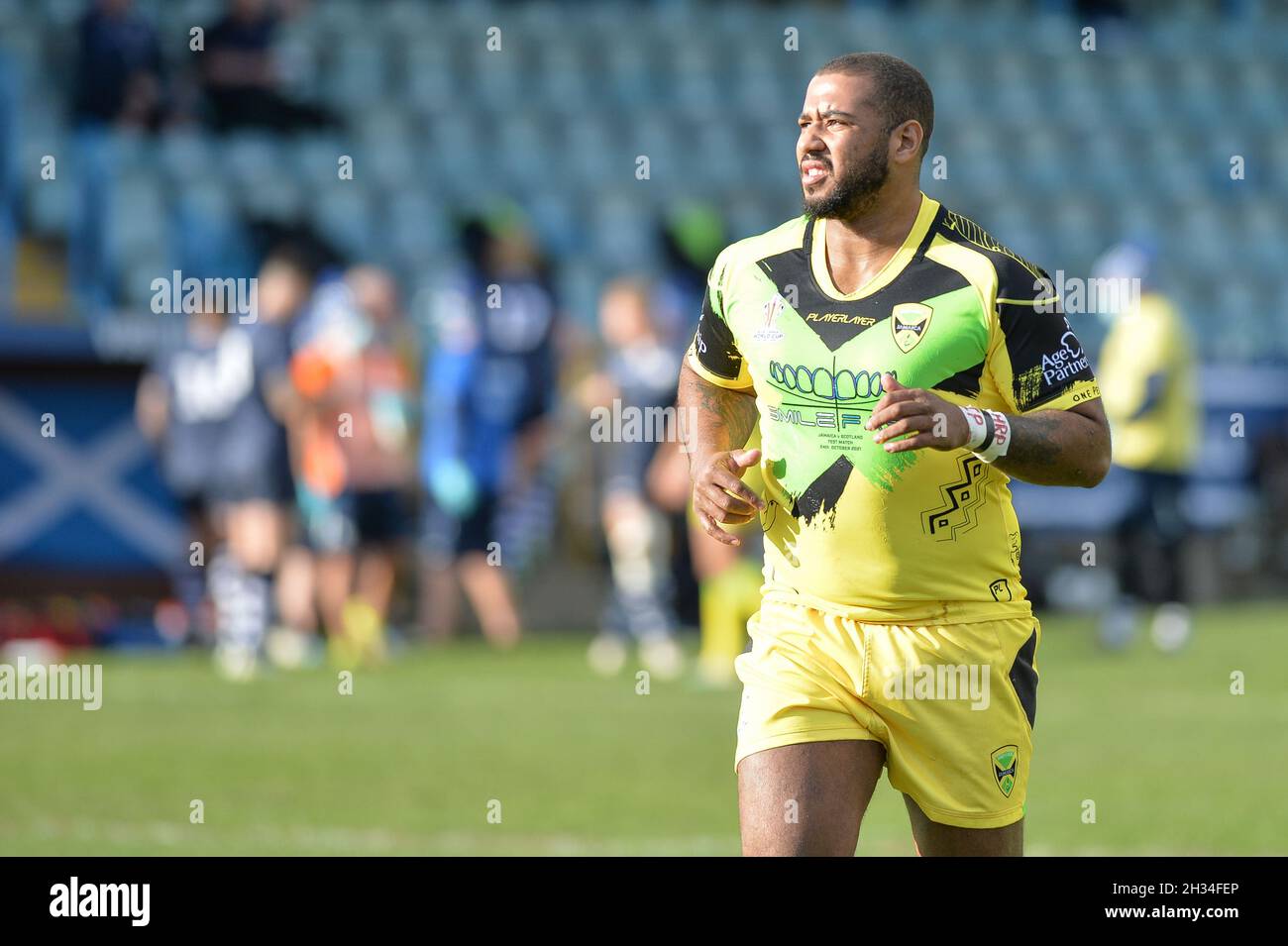 Featherstone, England - 24 October 2021 - Ross Peltier of Jamaica ...