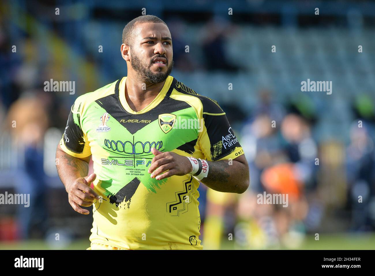 Featherstone, England - 24 October 2021 - Ross Peltier of Jamaica ...
