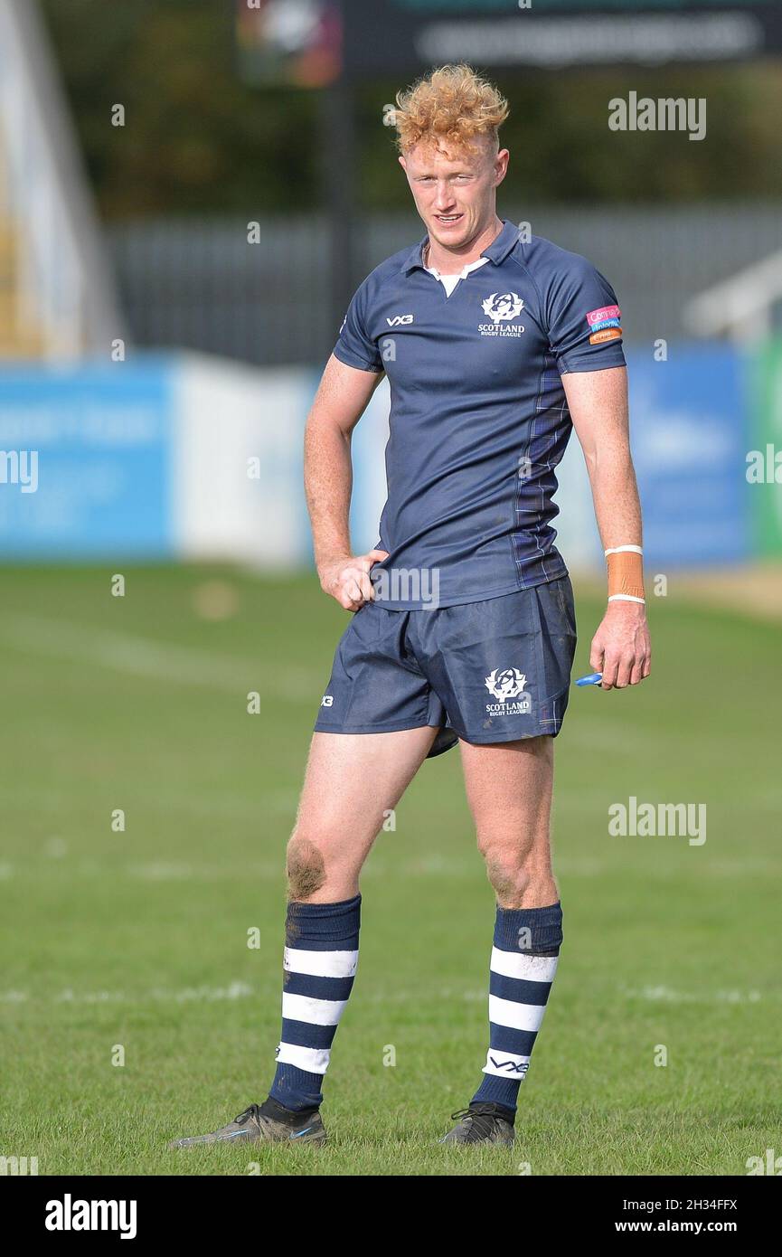 Featherstone, England - 24 October 2021 - Lachlan Walmsley of Scotland ...