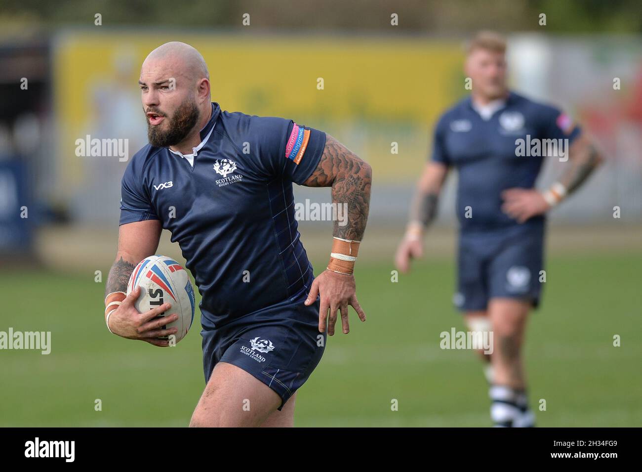 Featherstone, England - 24 October 2021 - Sam Luckley of Scotland in ...