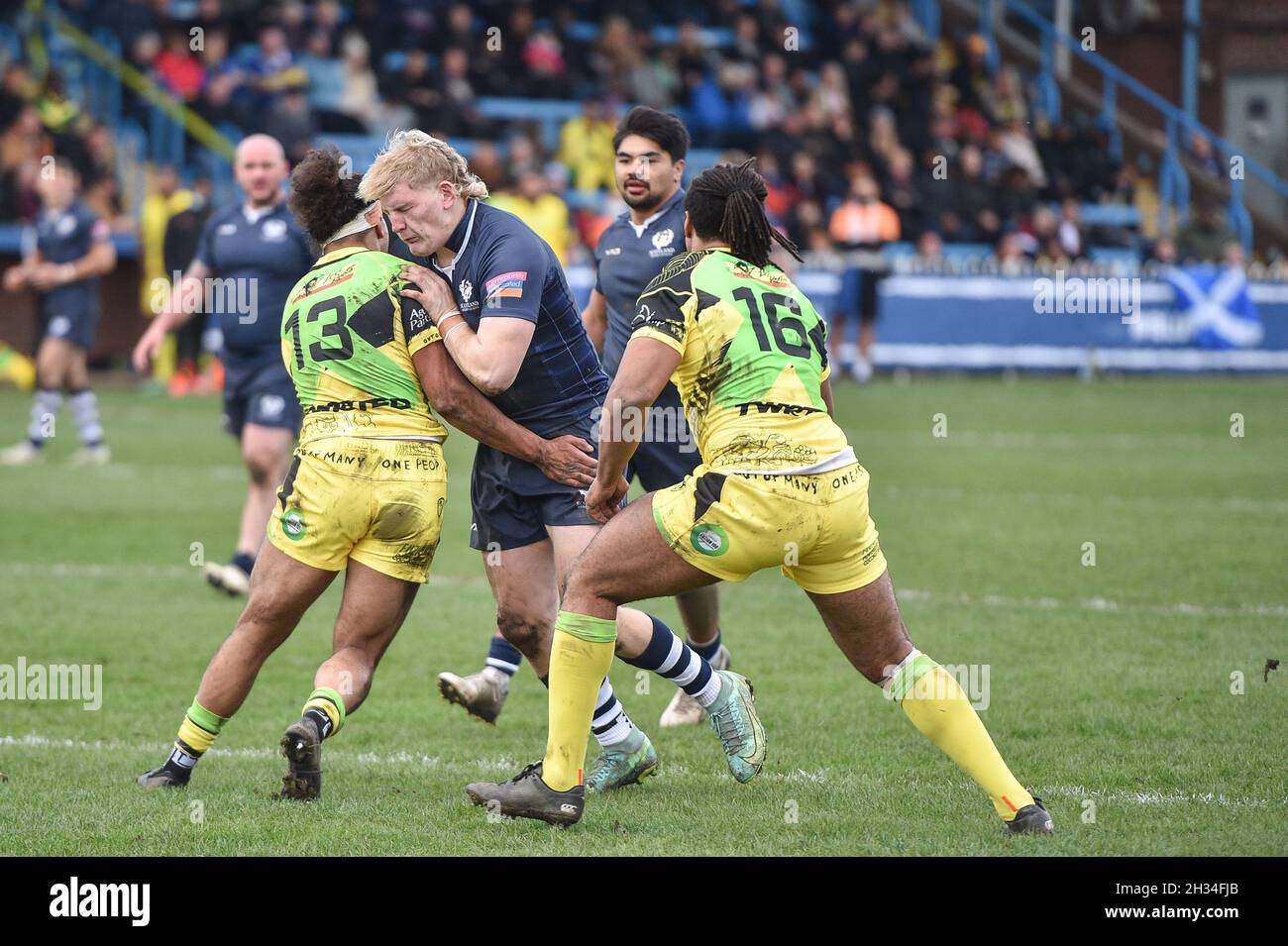 Featherstone, England - 24 October 2021 - Charlie Emslie of Scotland in ...