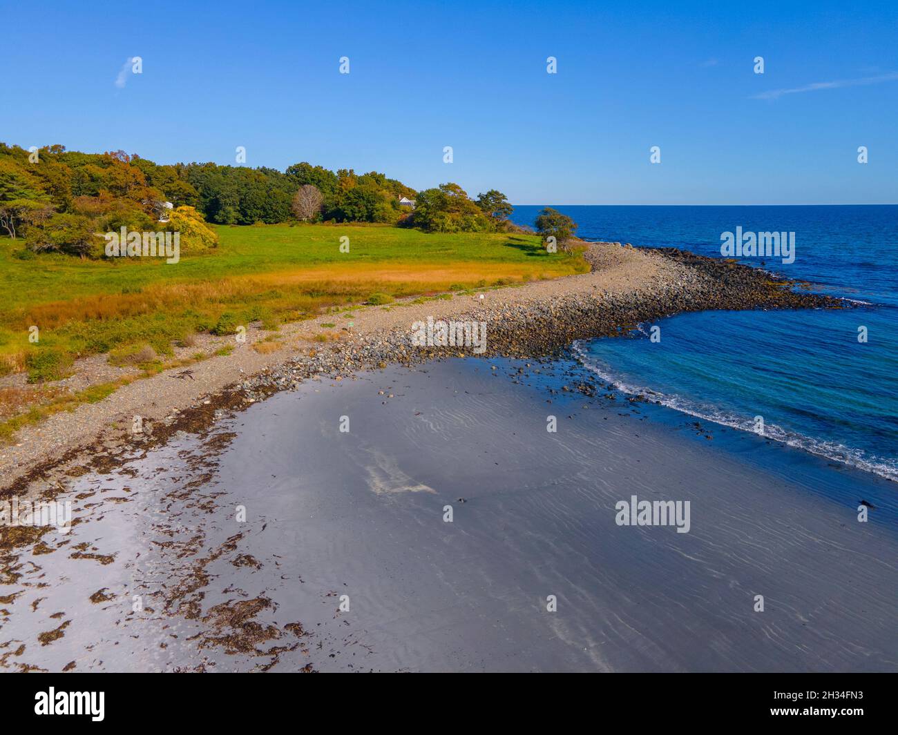 Crescent Beach top view next to Seapoint on Gerrish Island in Kittery ...