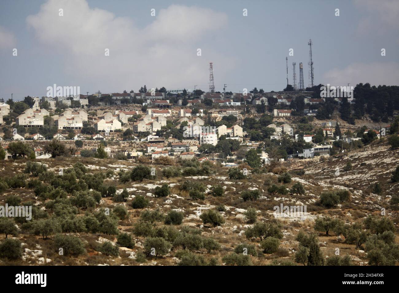 A general view of the Jewish settlement of Elon Moreh after the Israeli ...