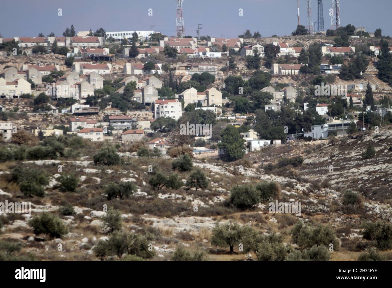 A general view of the Jewish settlement of Elon Moreh after the Israeli ...