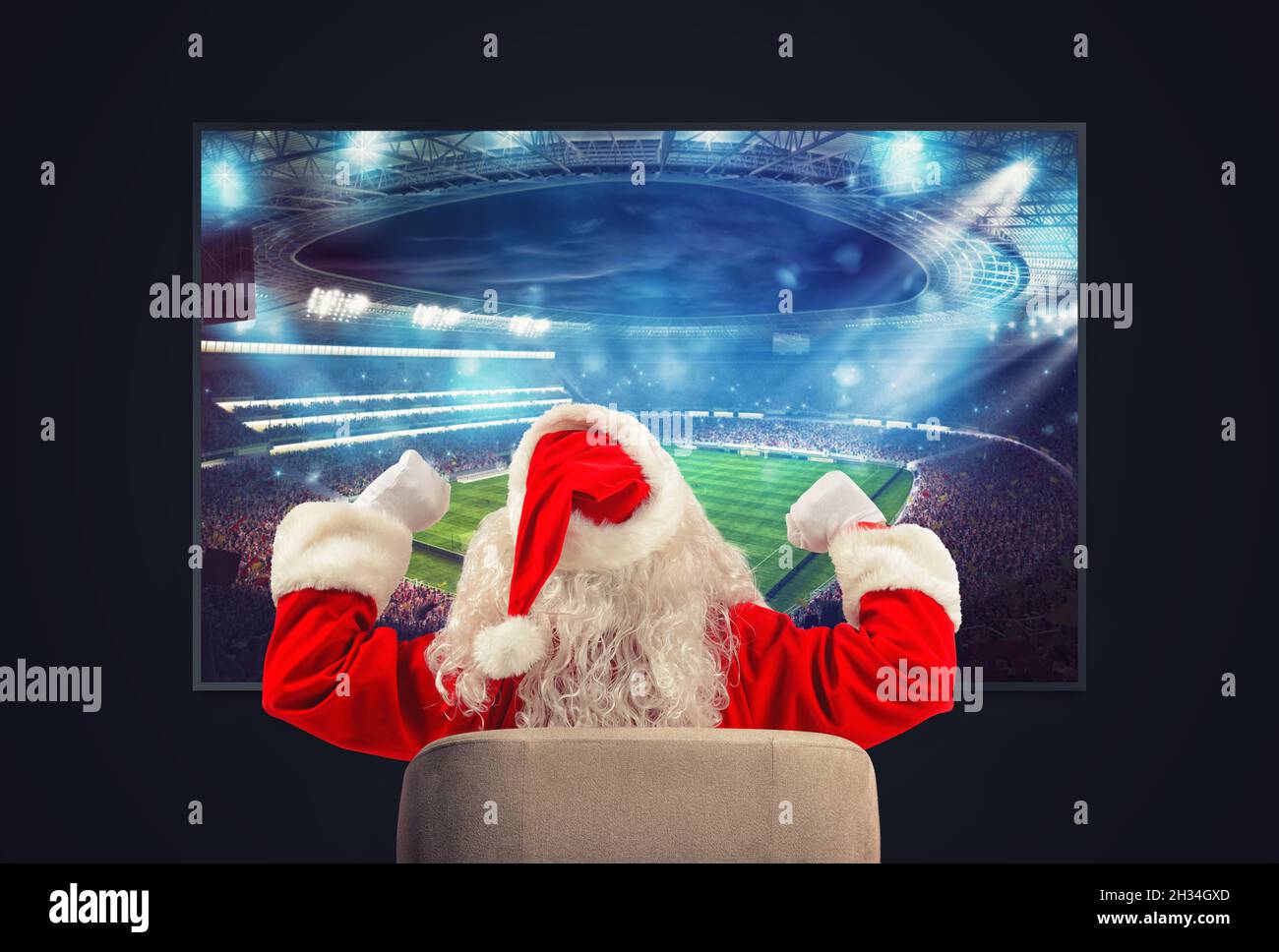 Santa football goal hi-res stock photography and images - Alamy